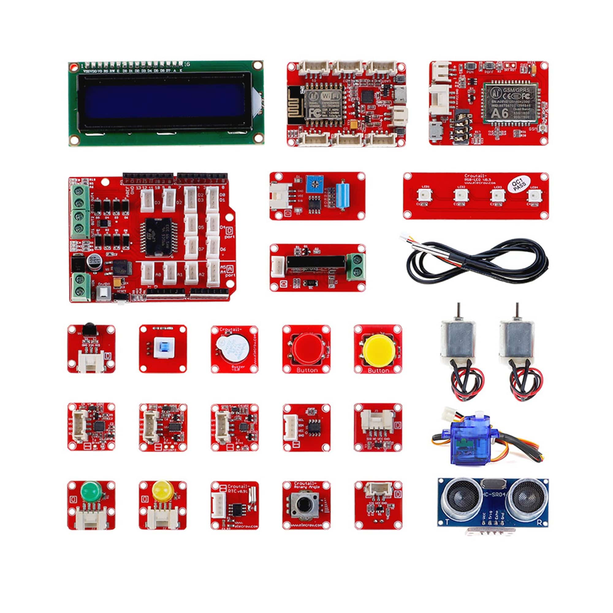 Crowtail Deluxe Kit For Arduino V10 With Tutorial Rees52