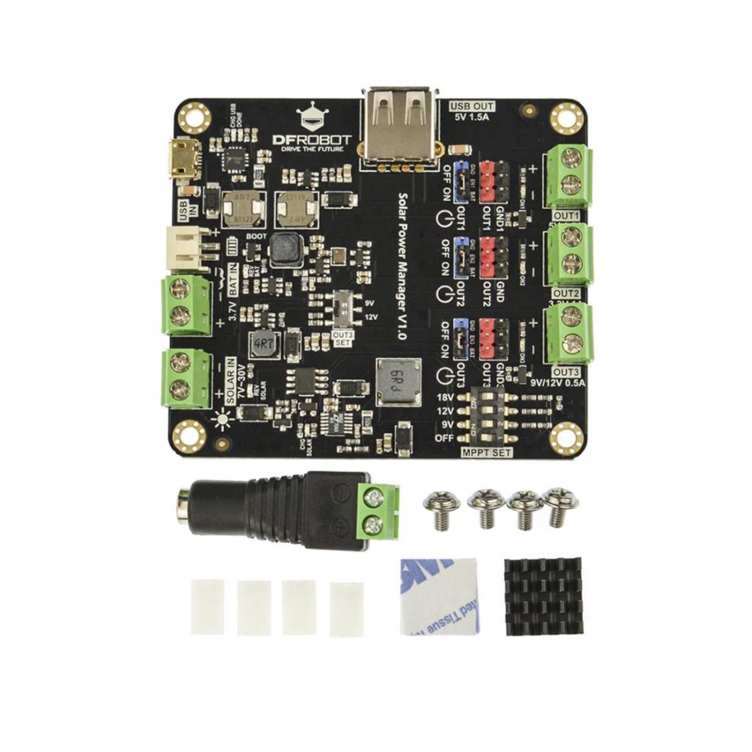 DFRobot Solar Power Manager (for 9V/12V/18V solar panel) – REES52
