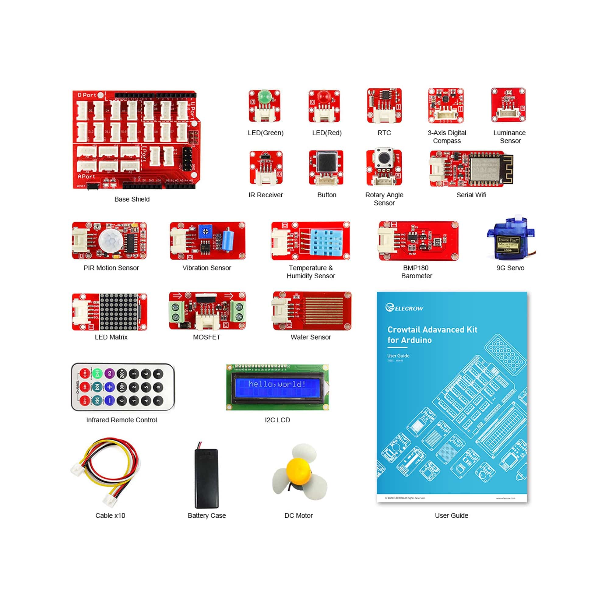 Crowtail Advanced Kit For Arduino V20 Programming Rees52
