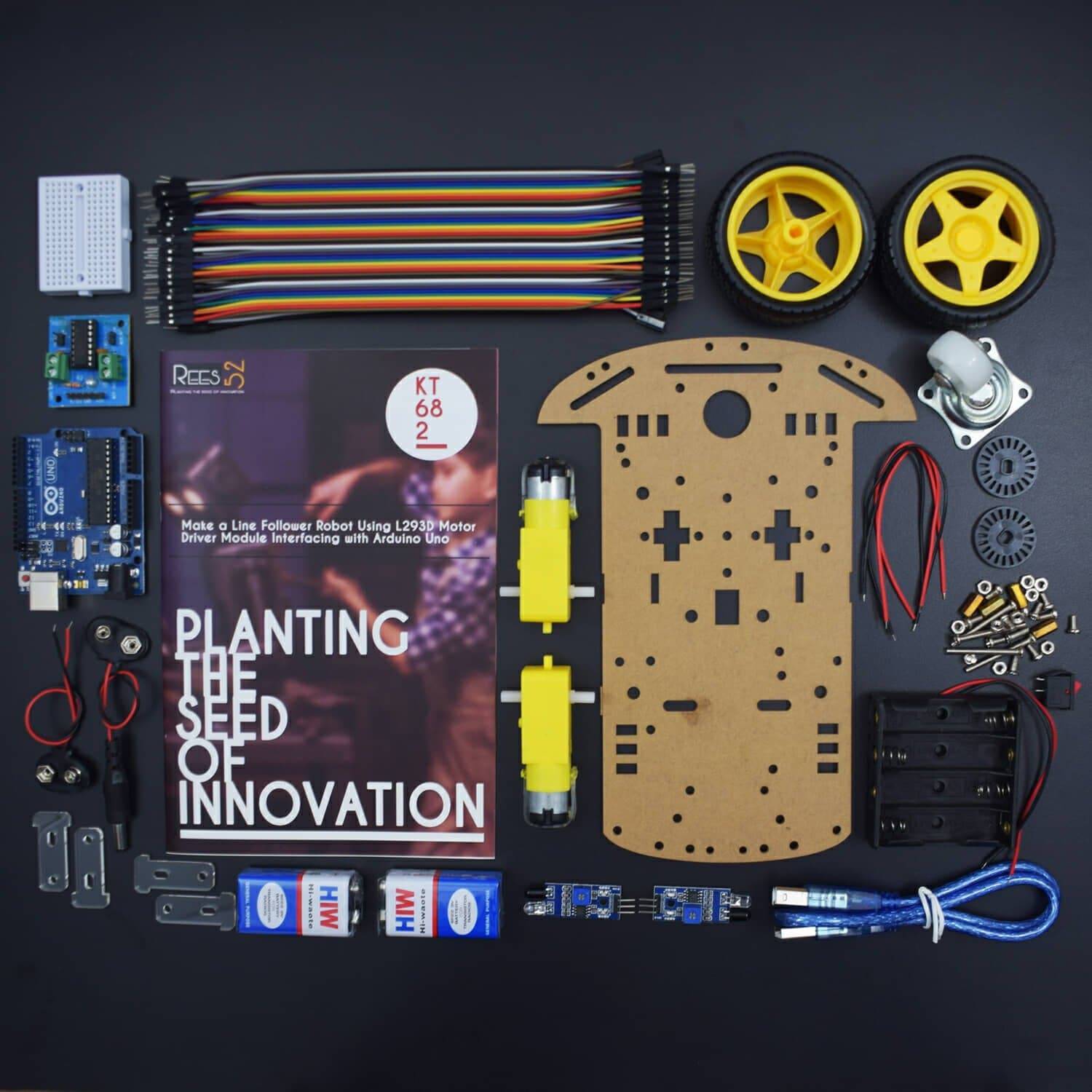 Make A Line Follower Robot Using L293d Motor Driver With Arduino Uno