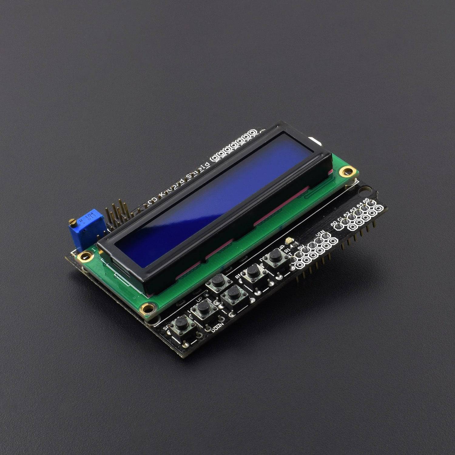 Lcd 1602 Keypad Shield For Arduino Blue Screen Backlight Sd007 Rees52
