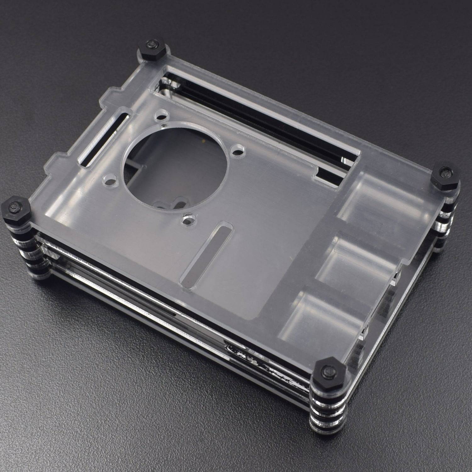 Raspberry Pi 4 7 Layer Acrylic Case Black Rees52