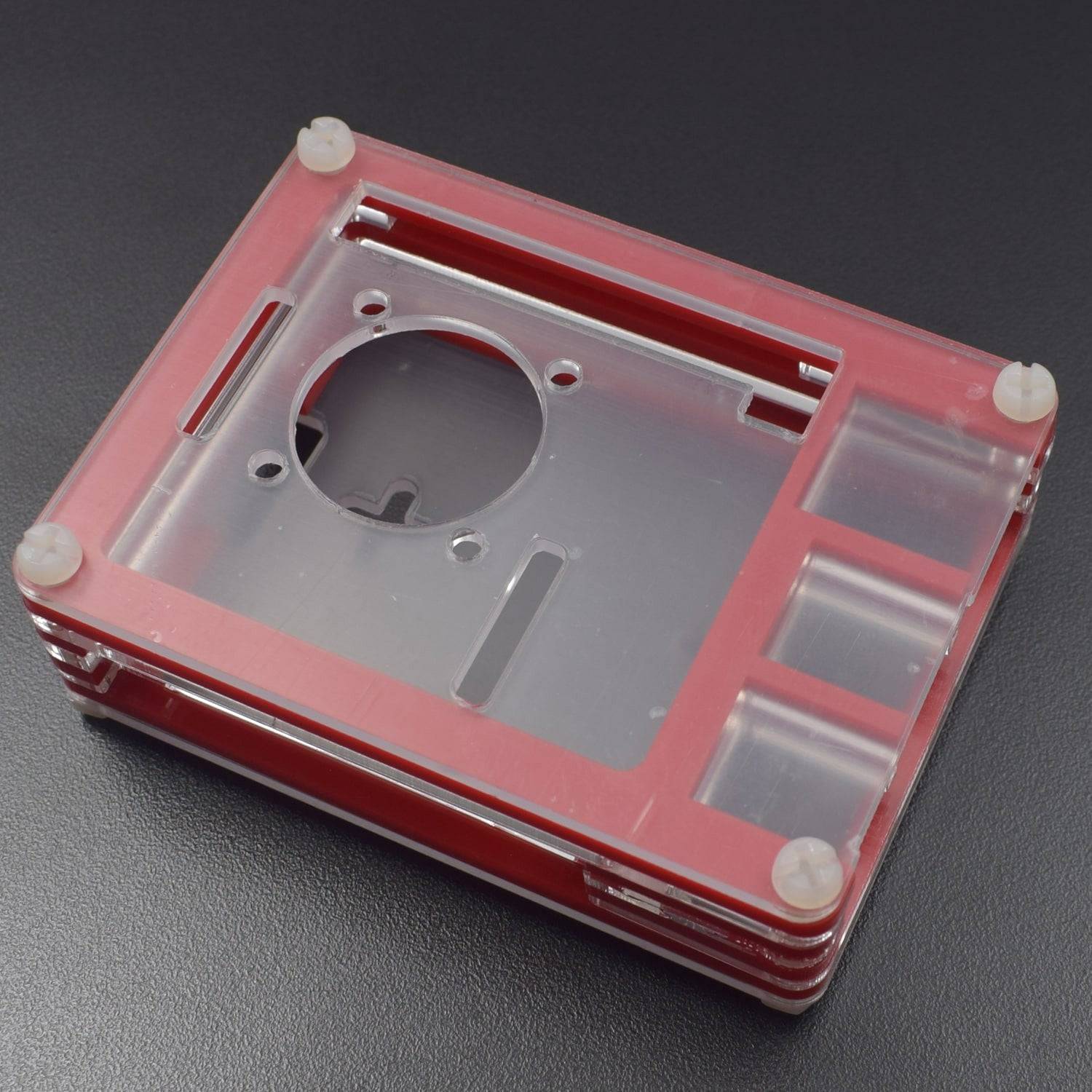 Raspberry Pi 4 7 Layer Acrylic Case Red Rees52