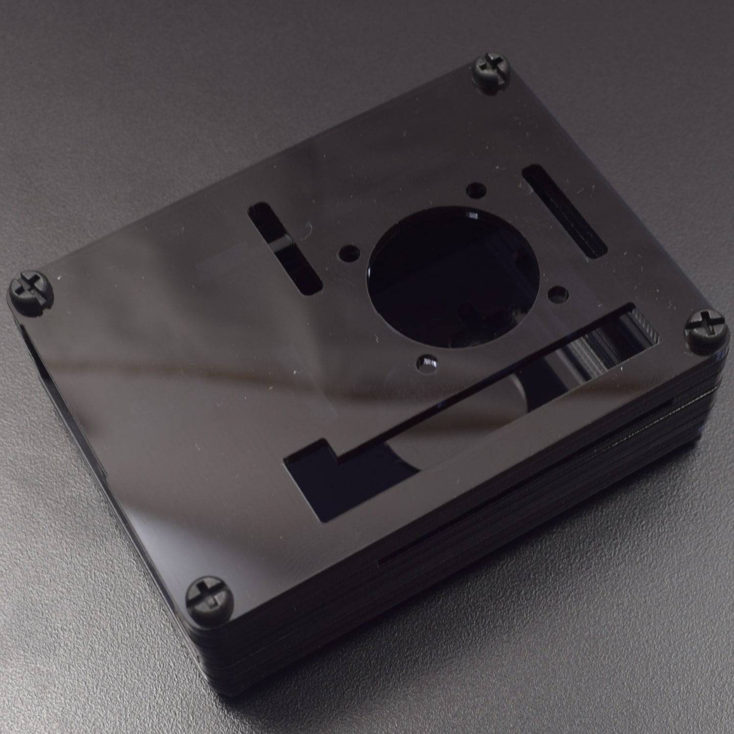 Raspberry Pi 4 7 Layer Acrylic Case Black Type B Rees52