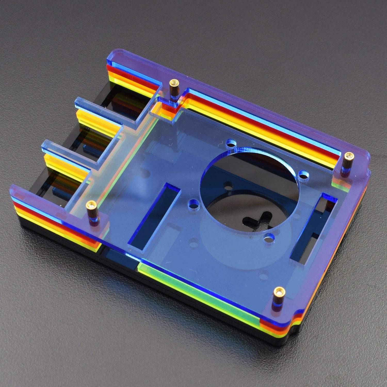 Raspberry Pi Five Layer Acrylic Case Rainbow Rees52