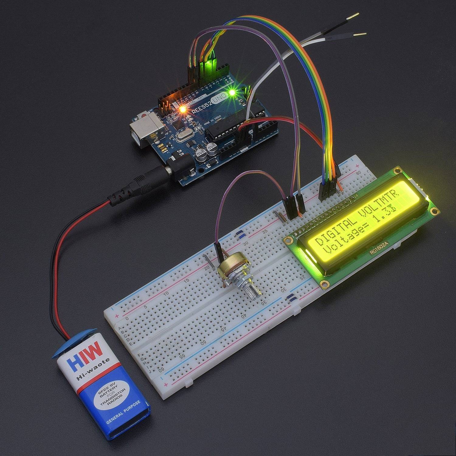 Make A Digital Voltmeter Using 162 Lcd Display Interfacing Arduino Uno
