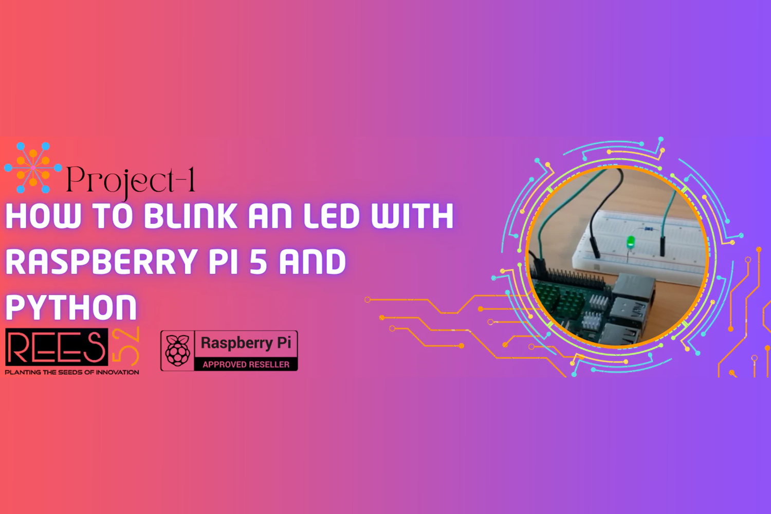 Project 1 How To Blink An Led With Raspberry Pi 5 Using Python Rees52