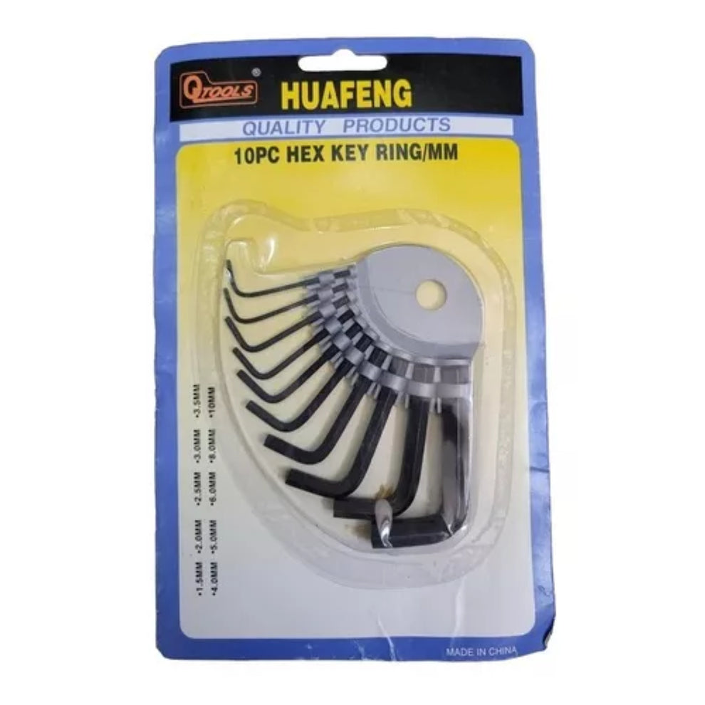 10-in-1 Metric Combination Hex Key Set (1.5mm-10mm) – REES52