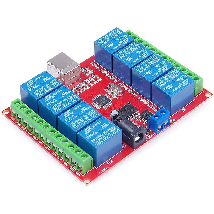 12V 8 Channel USB Relay Module Programmable Computer – REES52