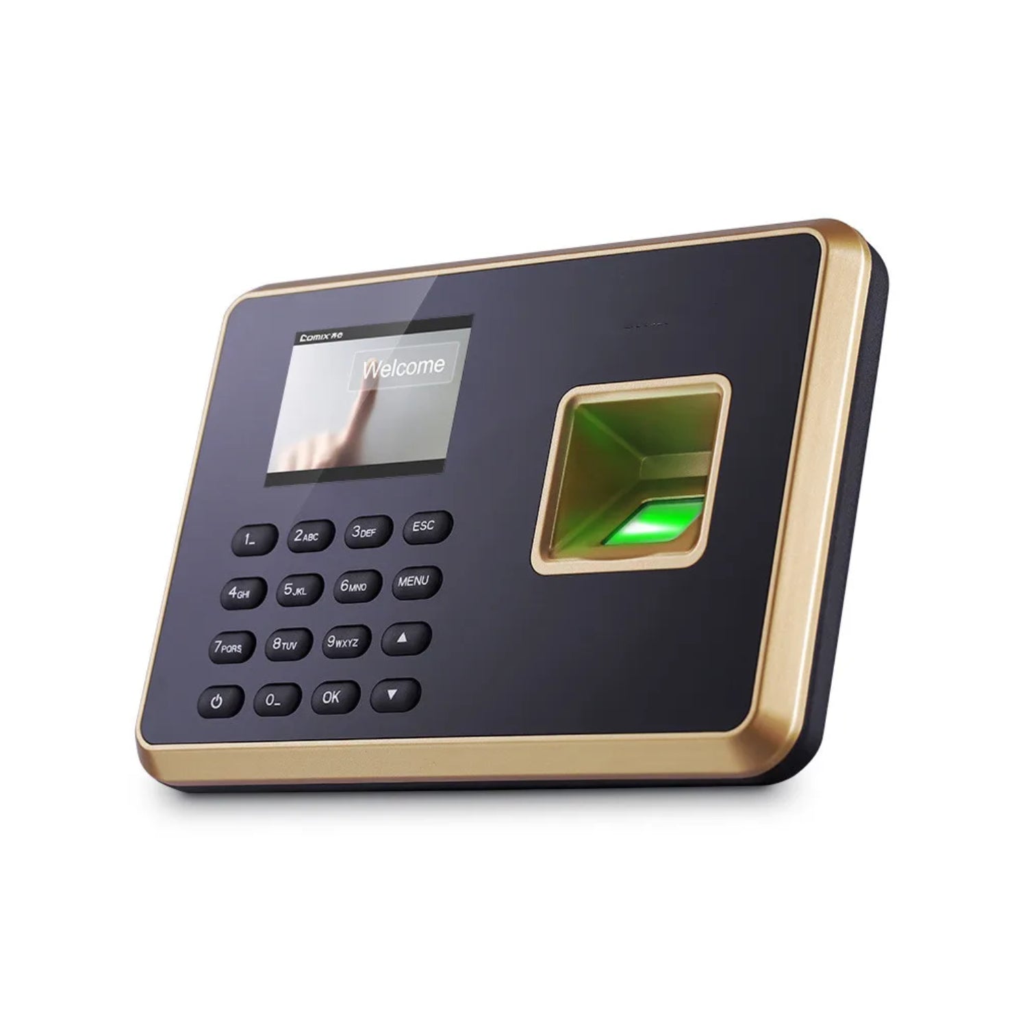 Fingerprint Time Attendance Machine 100-240V Fingerprint - Black Gold ...