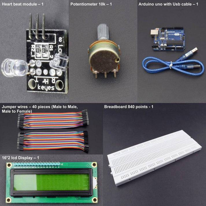 Measure heart beat with heart beat module and display – REES52