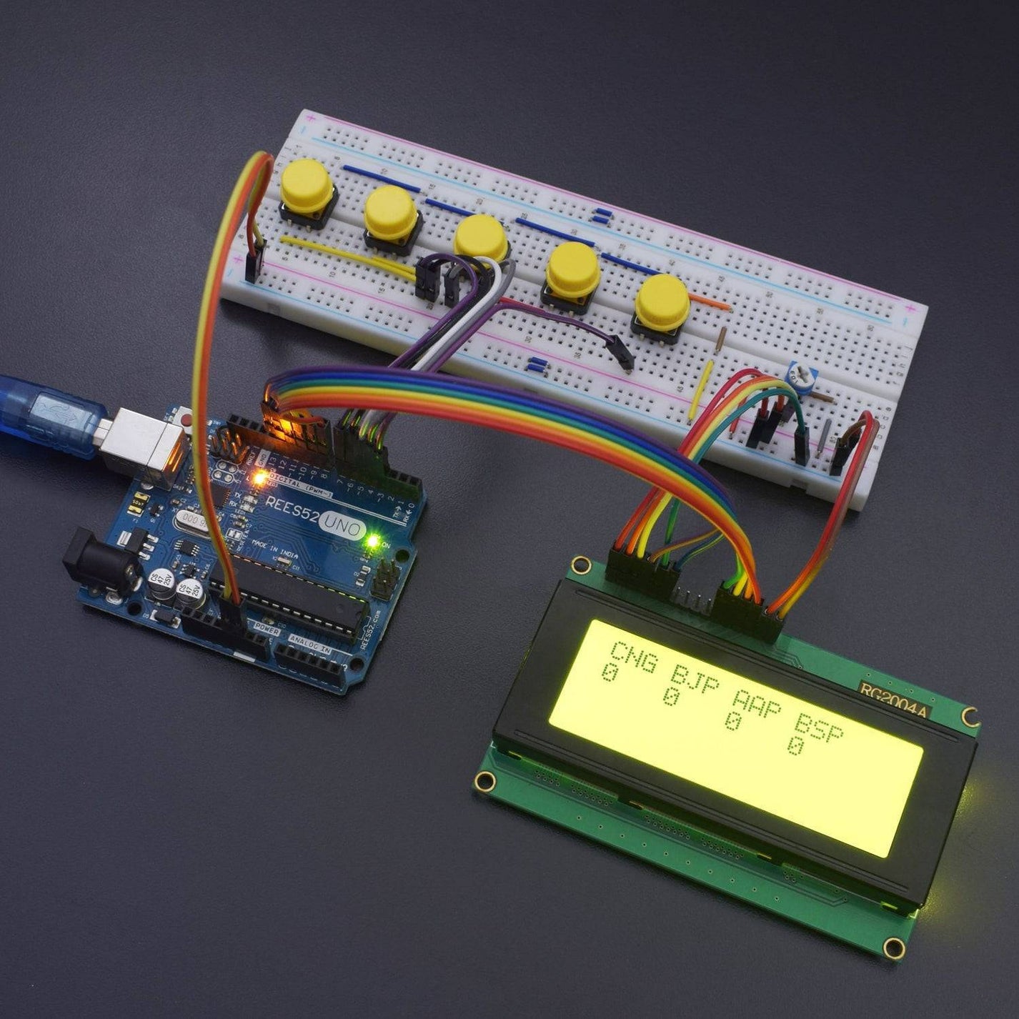 Make a Smart Electronic Voting Machine using push – REES52