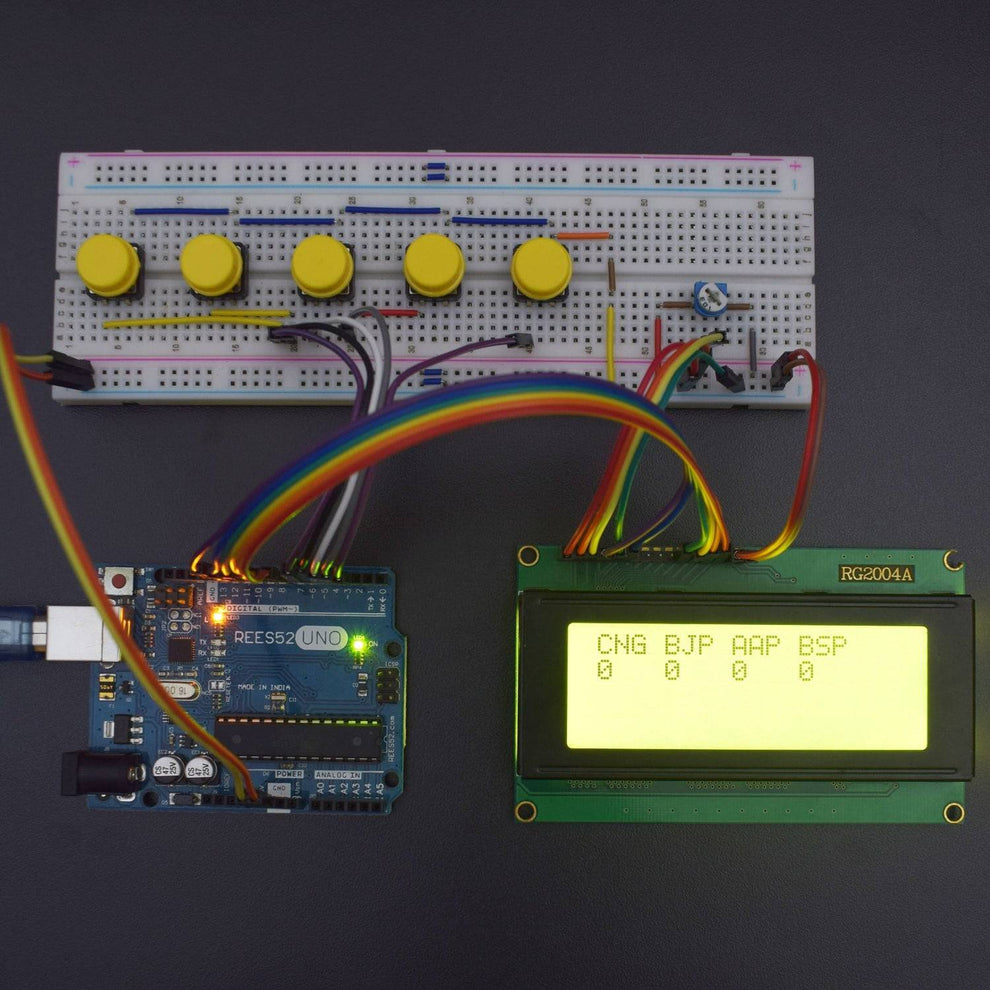 Make a Smart Electronic Voting Machine using push – REES52