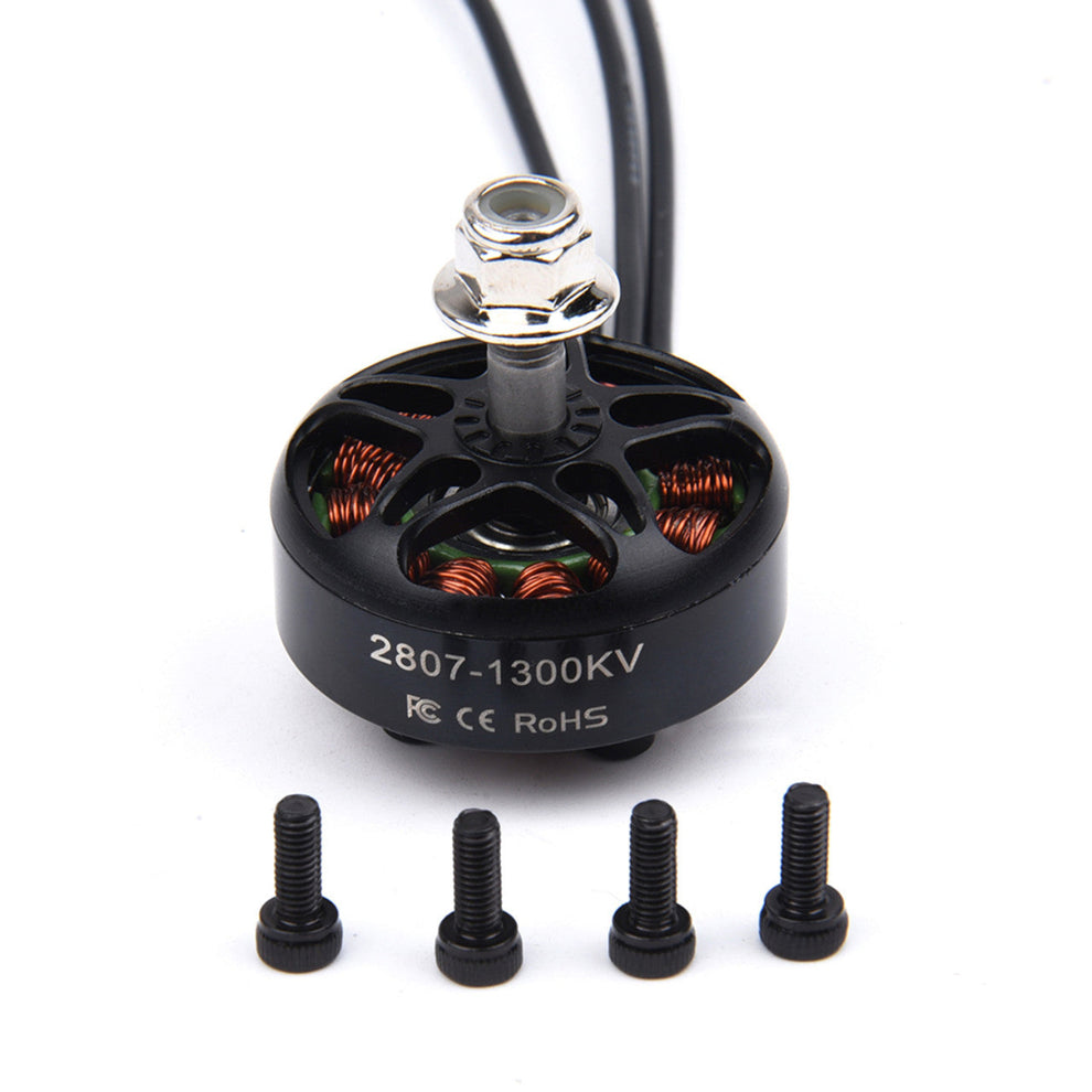 2807 1300KV Brushless Motor 2-6S, 4mm Bearing Shaft Brushless Motor ...