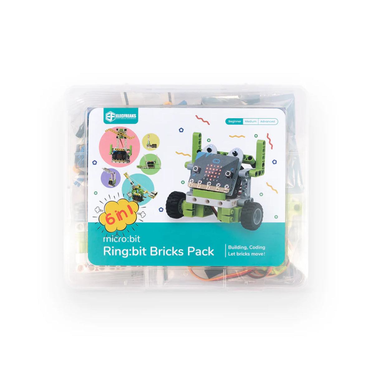 6-in-1 Ring:bit Kit Microbit Kit With 6 Building Brick Models – REES52