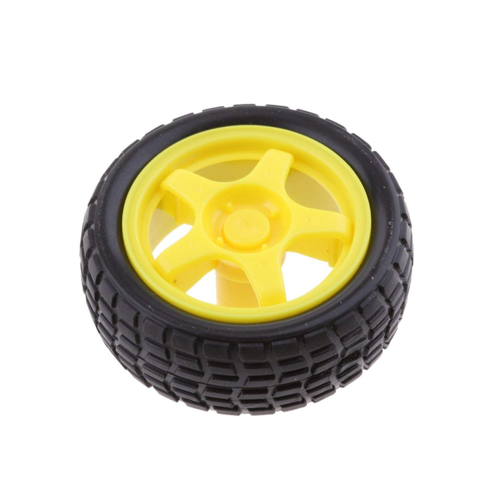 68mm Robot Car Wheel – High-Grip Rubber & Sturdy Rim (Delhi) – REES52