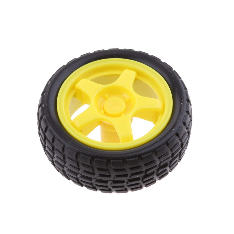 68mm Robot Car Wheel – High-Grip Rubber & Sturdy Rim (Delhi) – REES52