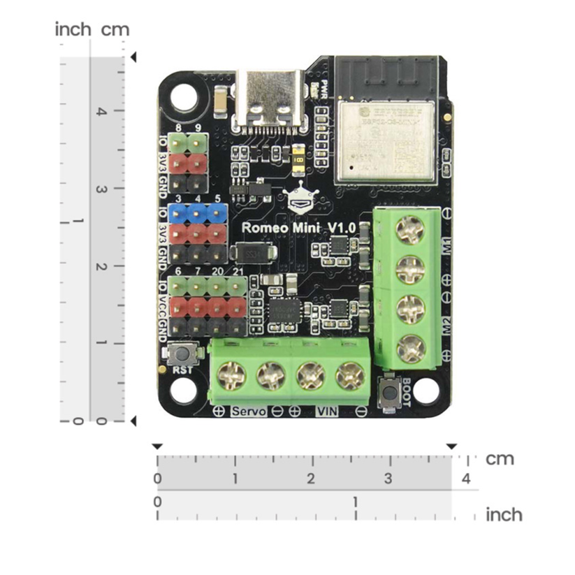 DFRobot Romeo ESP32-C3 Robot Control Board Supports Wi-Fi & Bluetooth – REES52