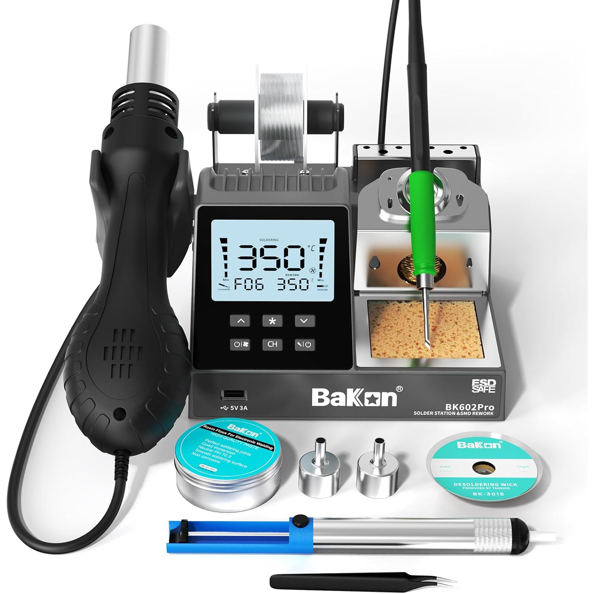 Bakon BK602PRO Soldering & Rework Station – REES52