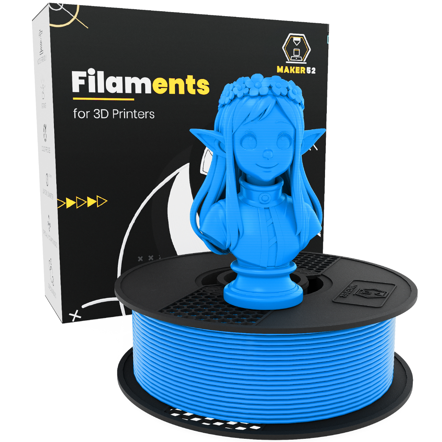 MAKER52 HS PLA+ 1.75mm Filament - Electric Blue – REES52