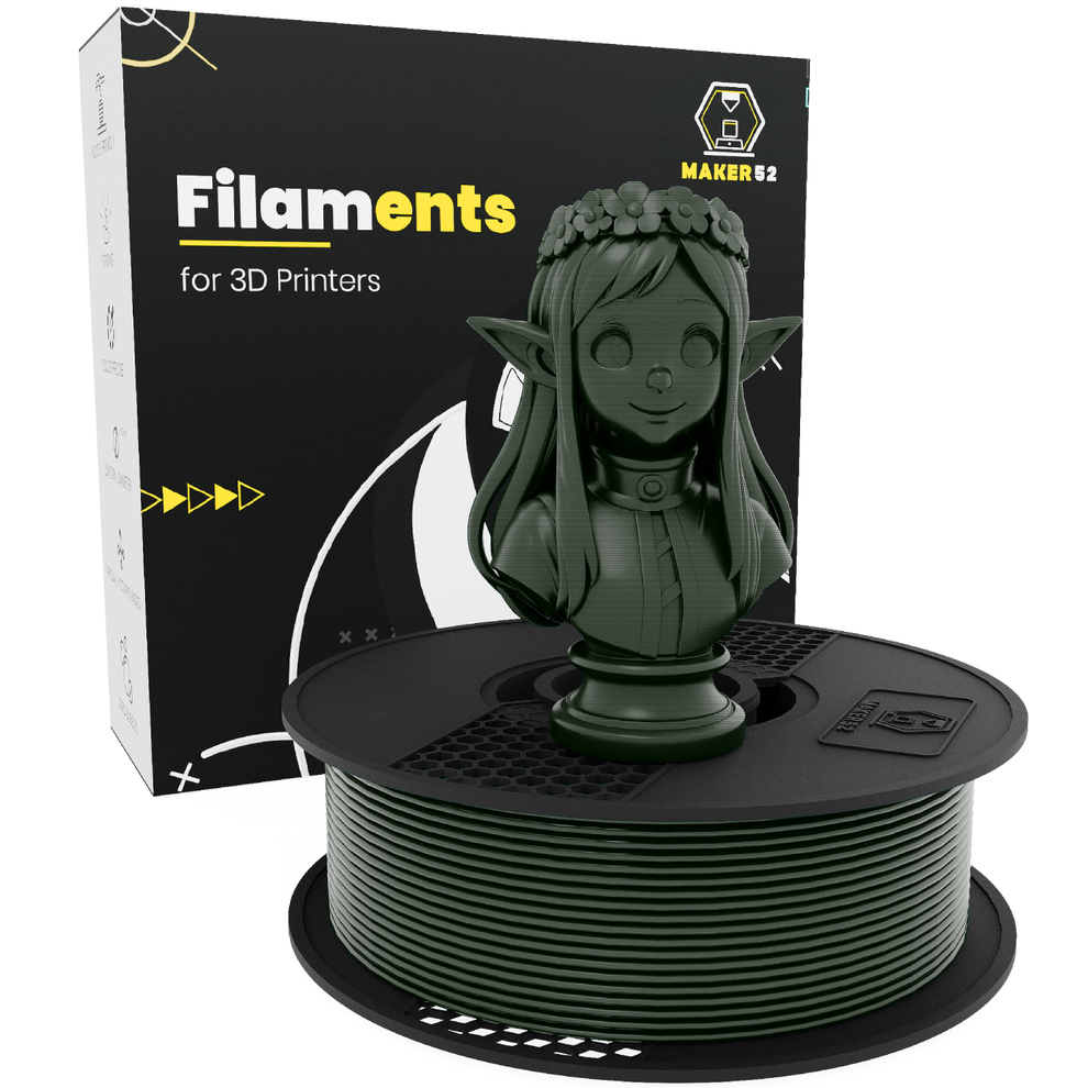 MAKER52 HS PLA+ 1.75mm Filament - Army Green – REES52