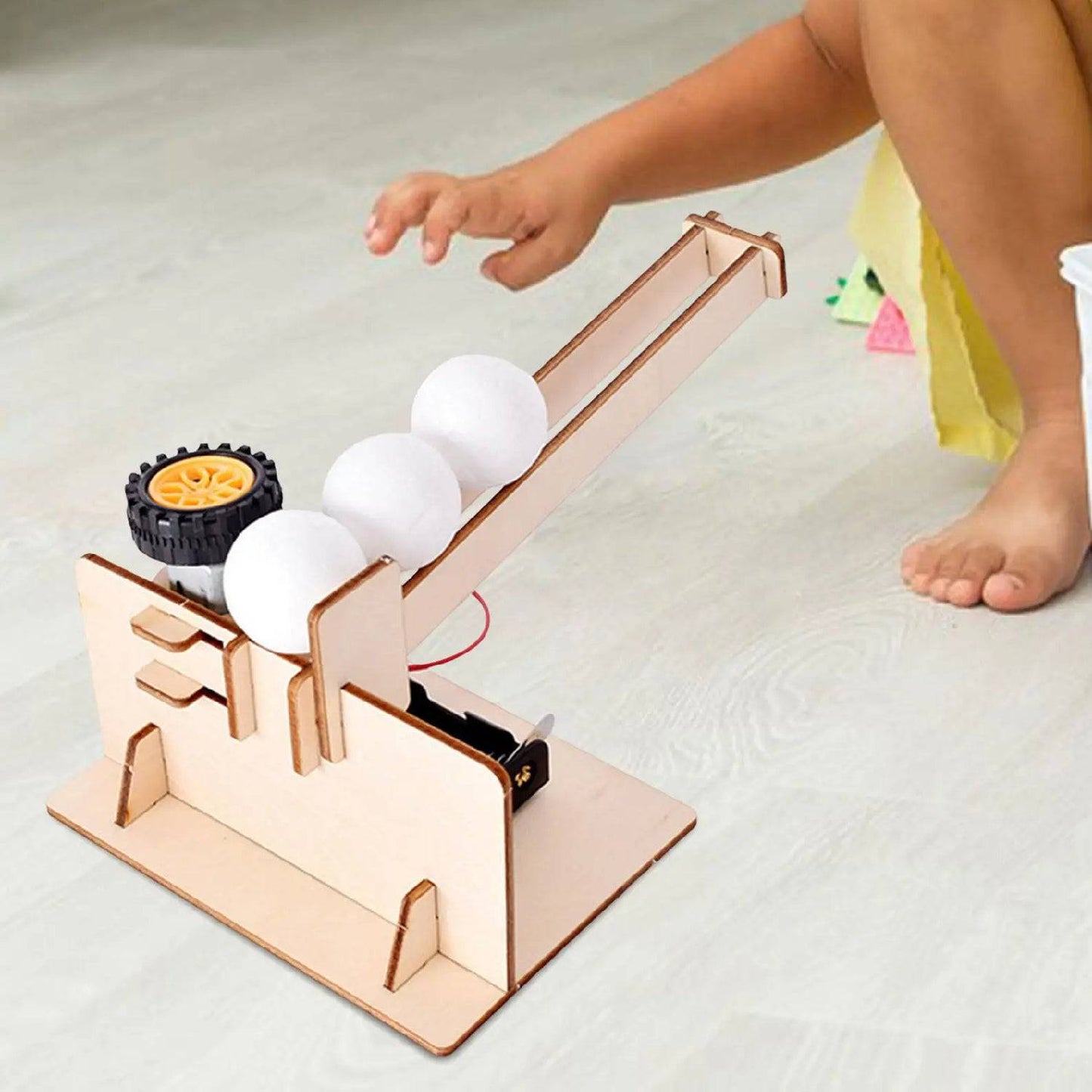 Ball Pitching Machine STEM Kit DIY Science Educational Handmade ...