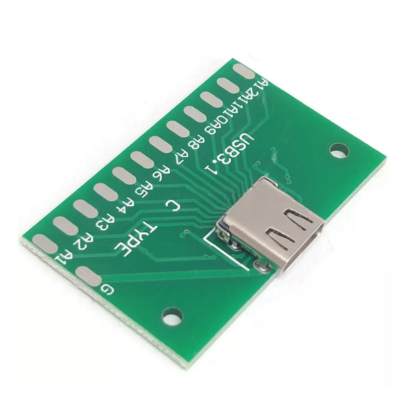 USB 3.1 Type-C Female Breakout Board 24-Pin Breakout – REES52