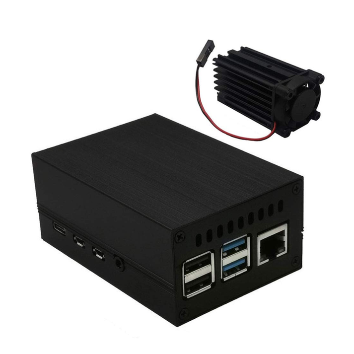 Raspberry Pi 4 Aluminum Case With Integrated Mini ICE Tower - Black ...
