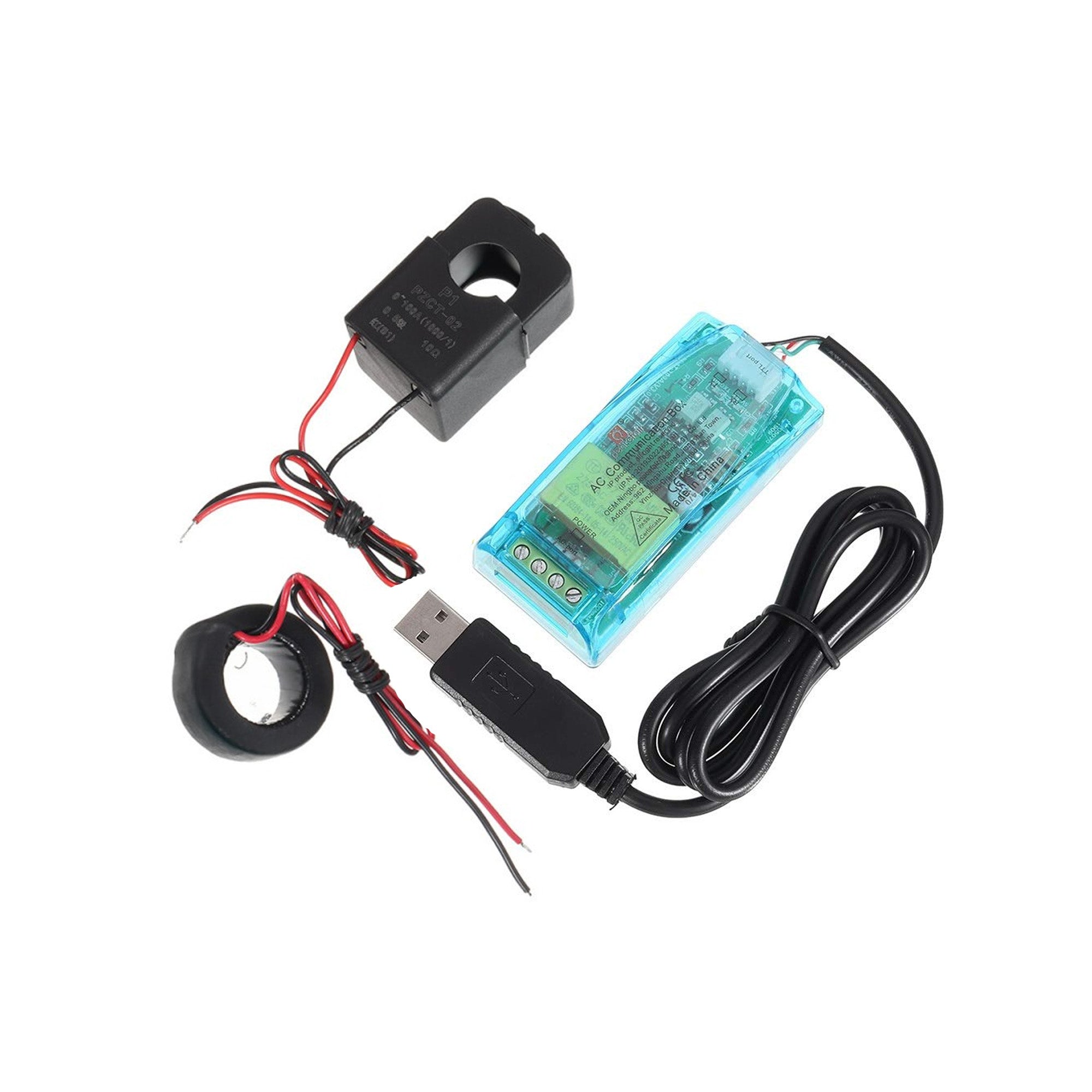 PZEM-004T 0-100A AC Communication Box TTL Serial Module Voltage Current ...