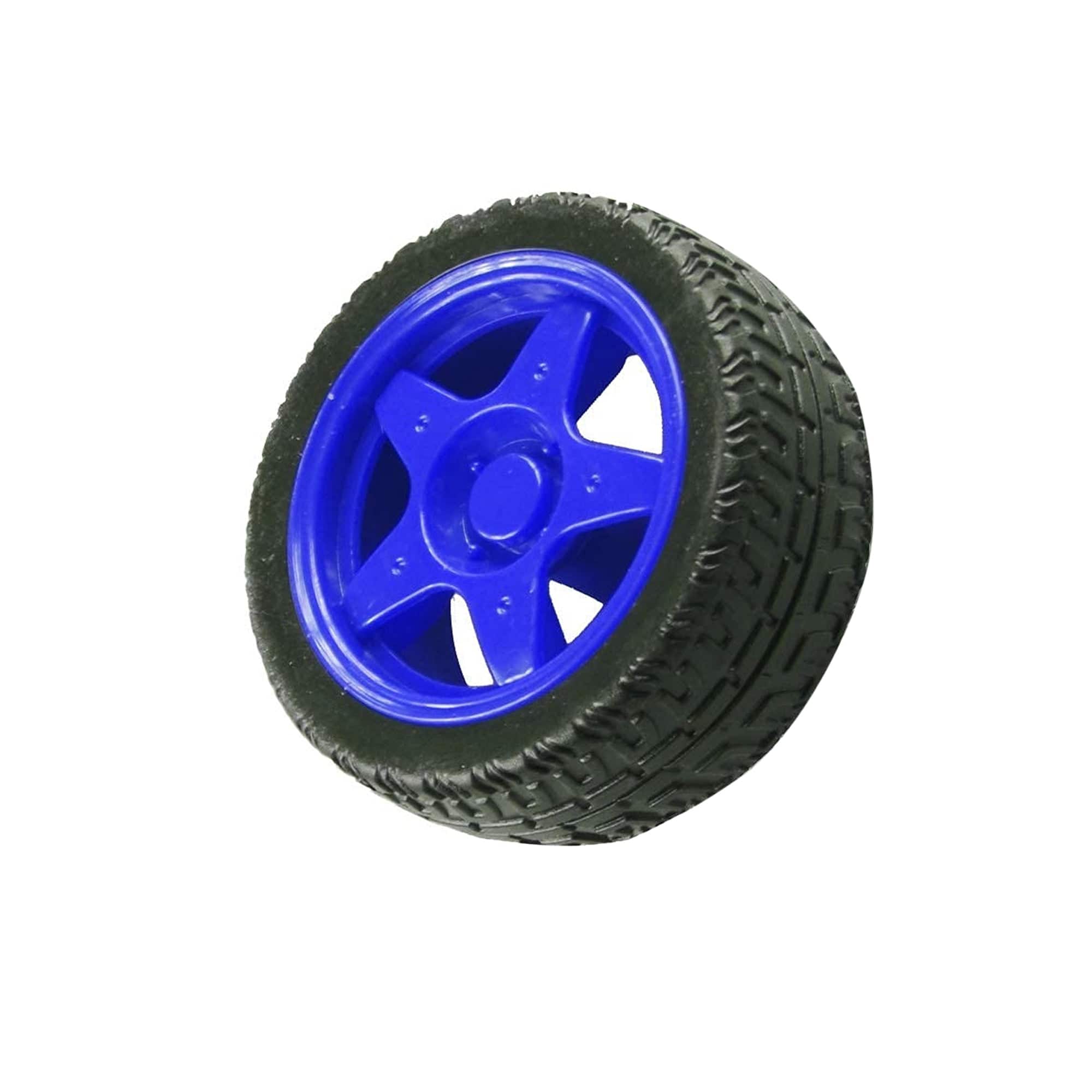 65mm BO Wheel Rubber Tyre Wheel for BO Motors- Blue – REES52