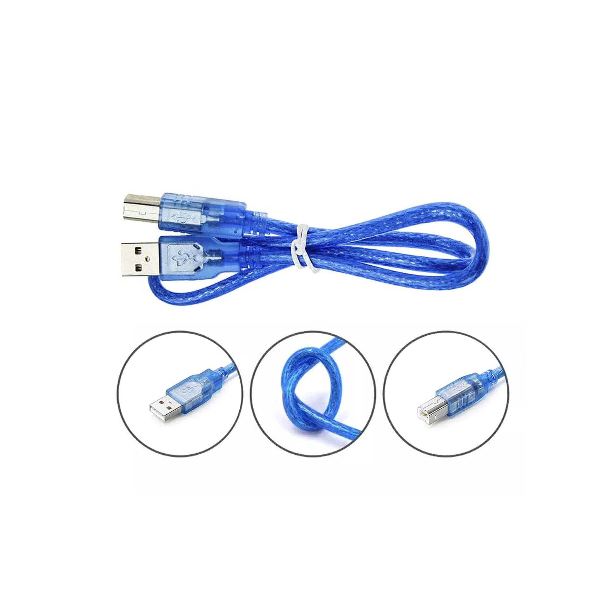 Usb Type A B Cable For Arduino Uno Mega 30cm Rees52