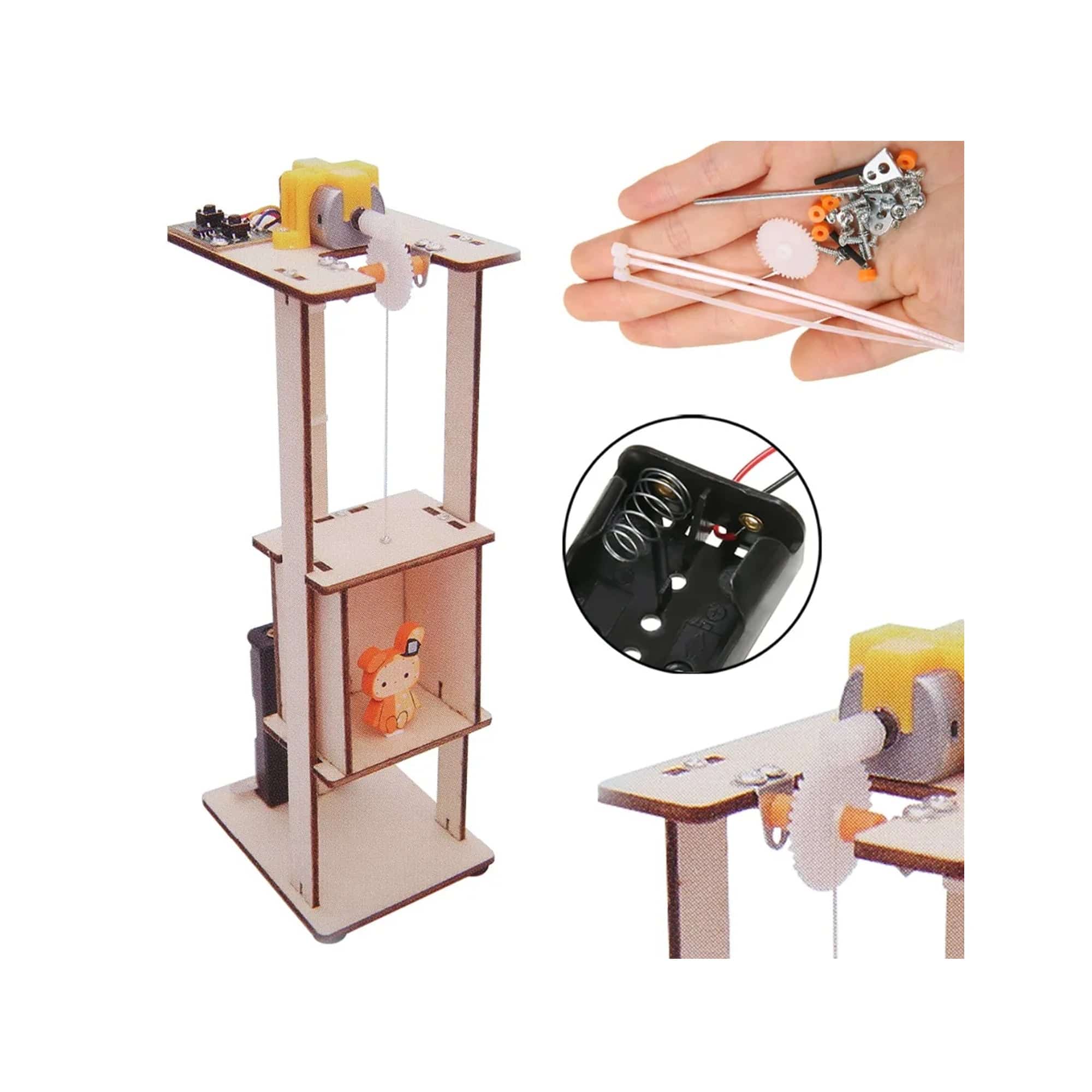 Wood Assembly DIY Electric Lift Kids Gifts Science Toys Experiment ...