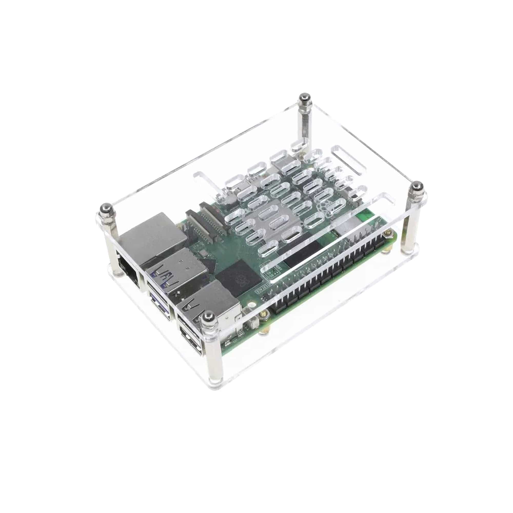 Raspberry Pi 5 Case Clear Acrylic Case for Raspberry Pi 5, Supports ...