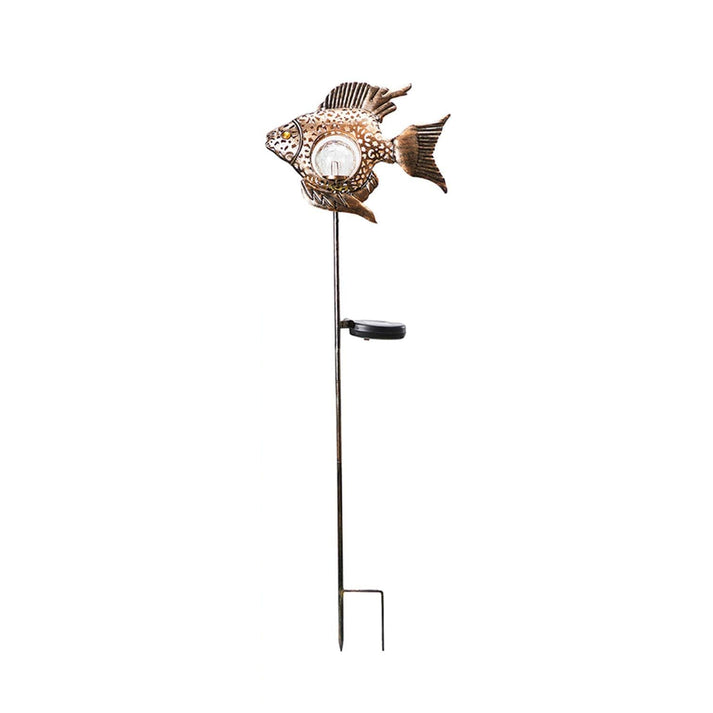 Solar Metal Fish Stakes Pathway Light Fish Statue – REES52