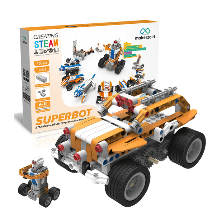 makerzoid SUPERBOT 26-in-1 Coding Robot Kit STEM – REES52