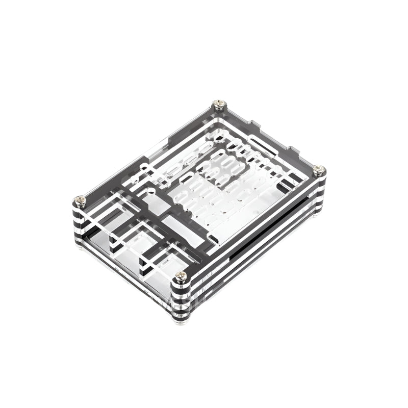 Waveshare RPi 5 Transparent & Acrylic Case with Supports Active Cooler ...