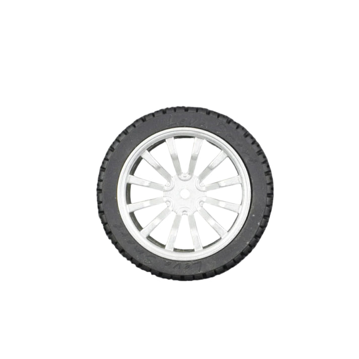 65mm Robot Smart Car Wheel 12 Spoke Robot Wheel - Silver – REES52