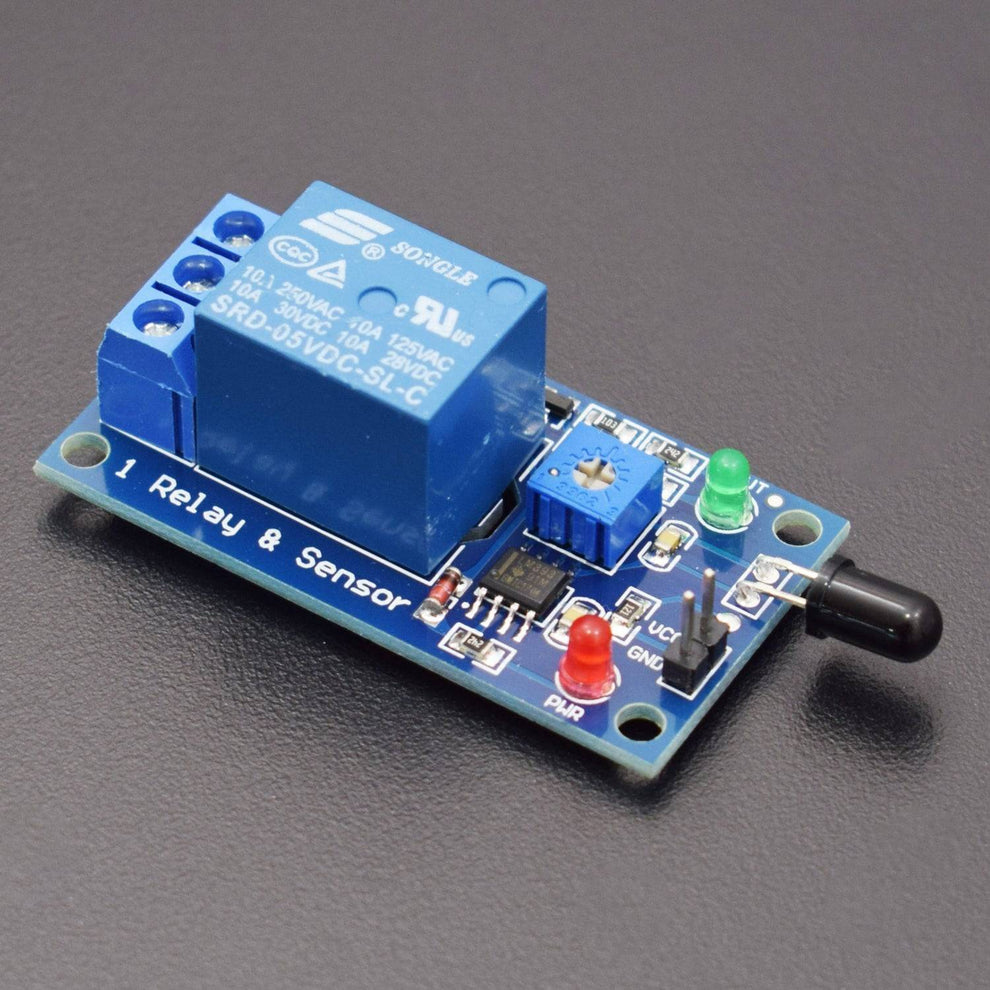 One Way 12V Flame Sensor Relay Module Fire Sensor – REES52