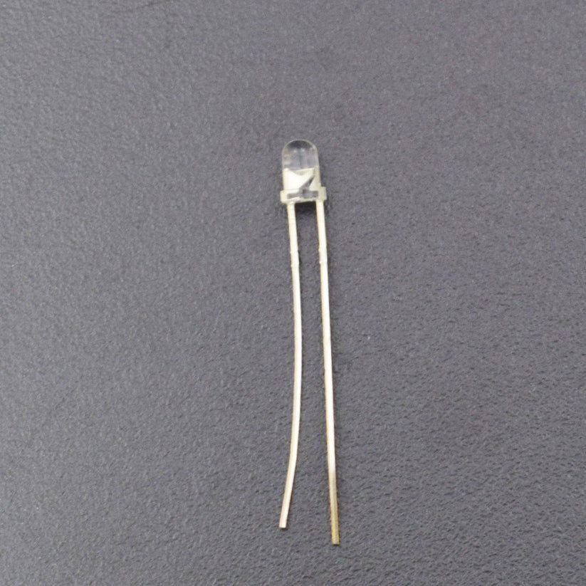 100 pcs 3 mm White LED Diode Lights (Clear Round – REES52