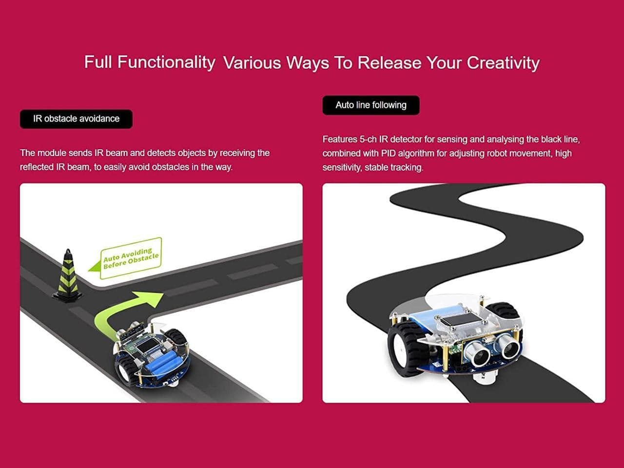Waveshare Picogo Mobile Robot Based On Raspberry Pi Pico Self Driving