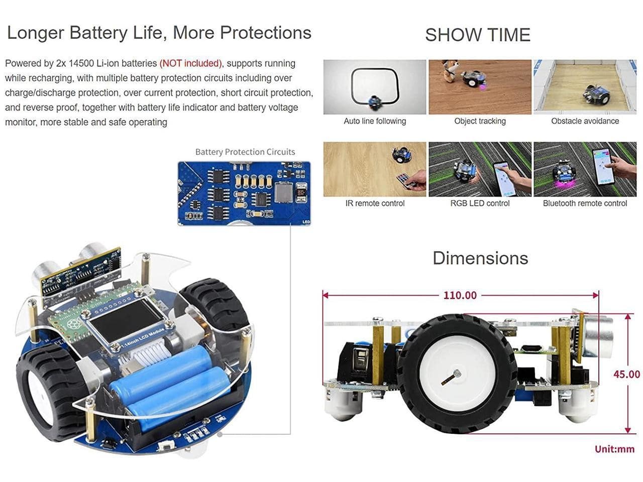 Waveshare Picogo Mobile Robot Based On Raspberry Pi Pico Self Driving